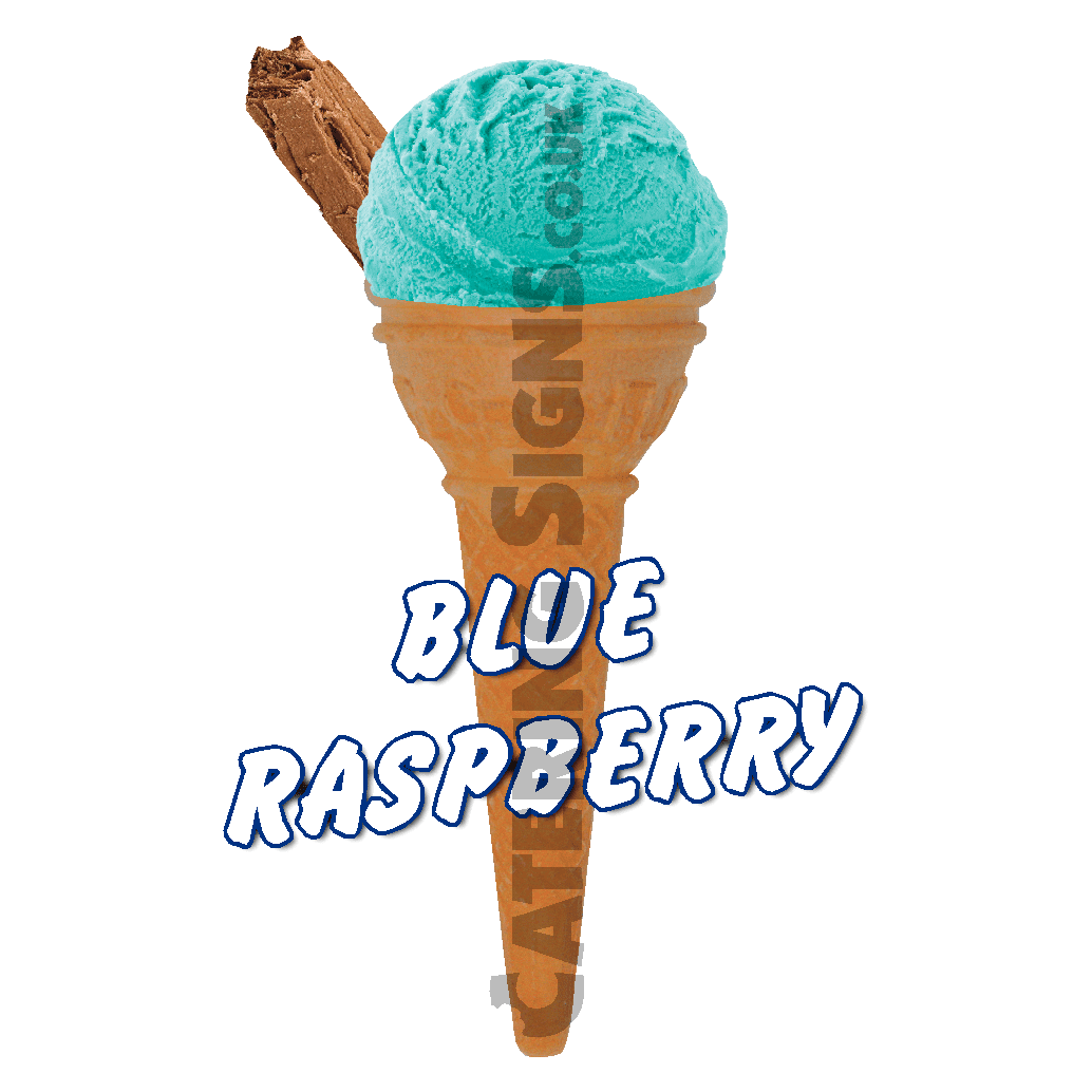 Blue Raspberry Scoop - Catering Signs UK